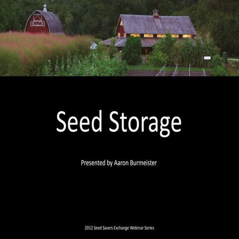 Storing Seeds at Home | PPTX
