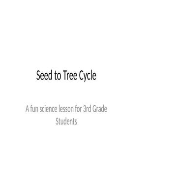 The Seed to Tree Life Cycle: A Fun Science Lesson for 3rd Graders | PPTX