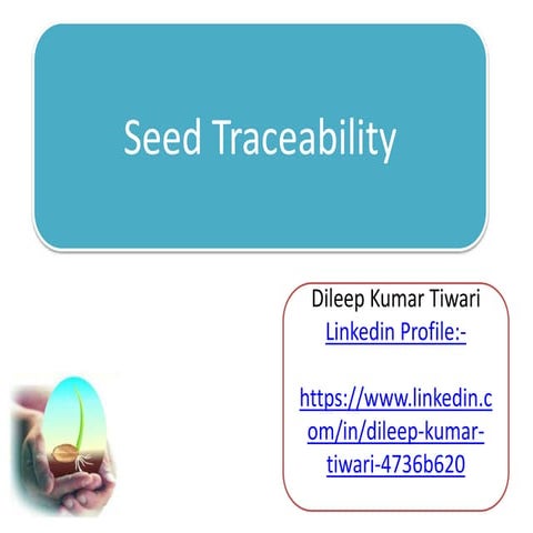 Seed tracebility | PPTX