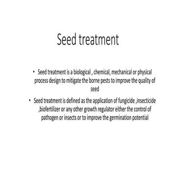 Seed processing and it's steps | PPTX
