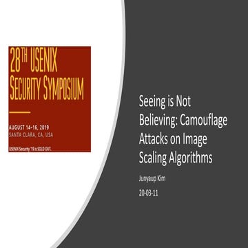Seeing is Not Believing: Camouflage Attacks on Image Scaling Algorithms Review | PPTX | 3-D ...
