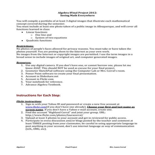 Seeing math everywhere algebra I eng | PDF