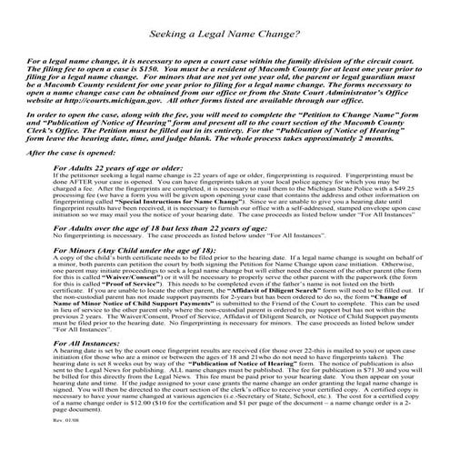 Seeking A Legal Name Change For A Legal Name Change | PDF