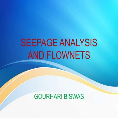 Chapter 4 seepage theories | PDF