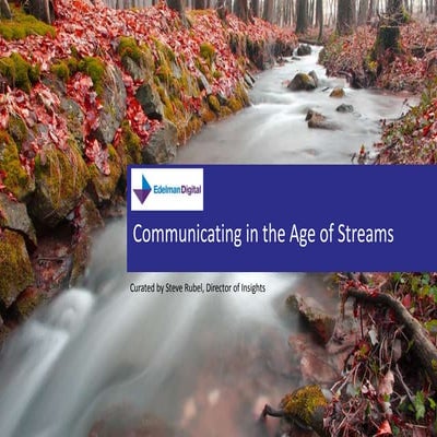 Communicating in the Age of Streams | PPTX