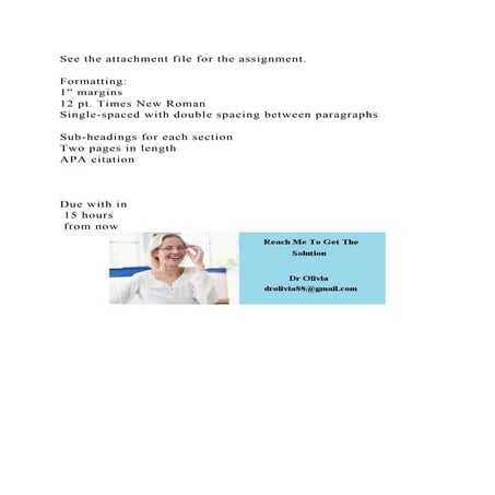 See the attachment file for the assignment.Formatting1” margi.docx