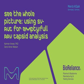 See the Whole Picture: Using SV-AUC for Empty/Full AAV Capsid Analysis ...
