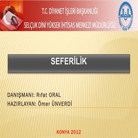 Seferilik slayt | PPT