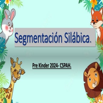 Segmentación Silábica.ppt ejercicios ... | PPTX