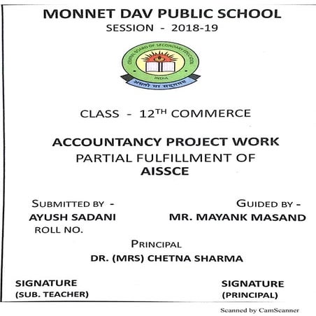Segment Analysis Project Class 12th Pdf