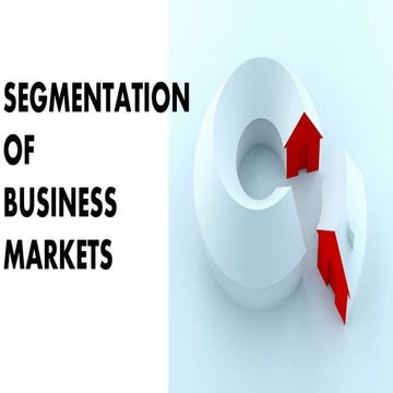 Segmentation of business market | PPTX