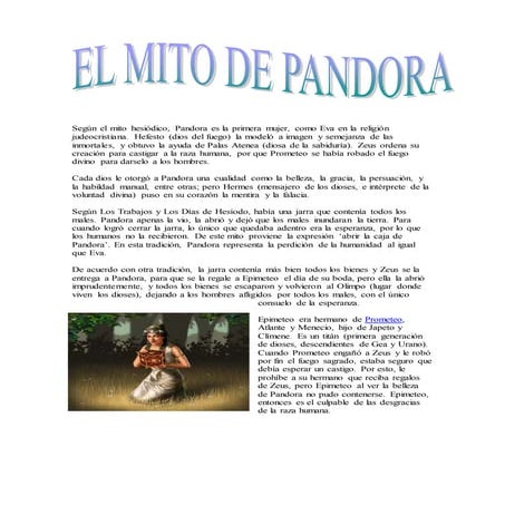 El mito de pandora | PDF