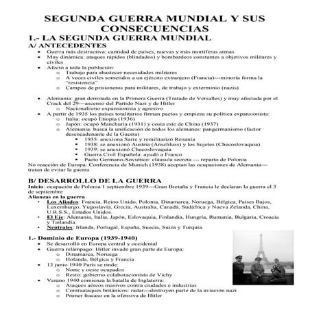 Segunda Guerra Mundial esquema | PDF