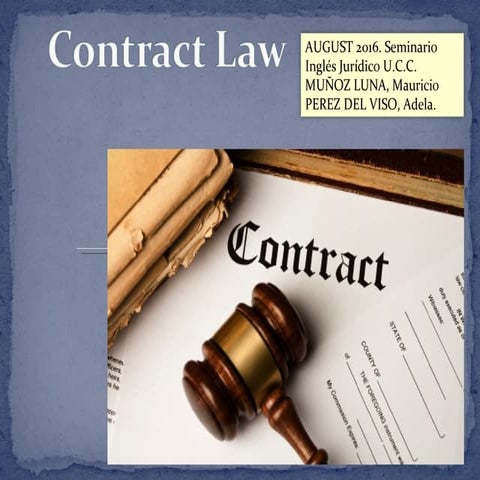 CONTRACT LAW. Vocabulary | PPT