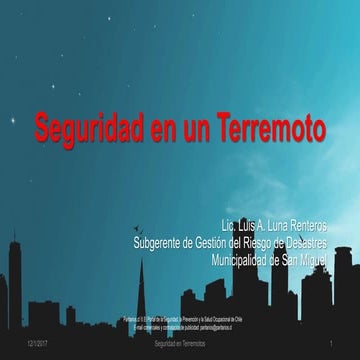 Seguridad en un terremoto | PPTX