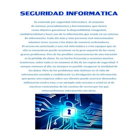Seguridad informatica. | PDF | Computing | Technology & Computing