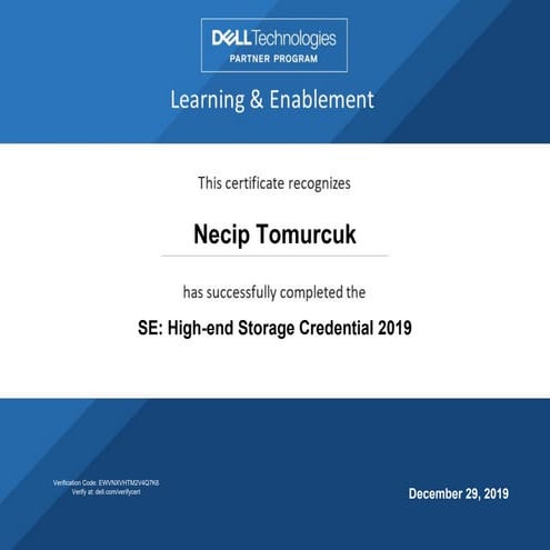 SE High-End Storage Credential 2019 | PDF