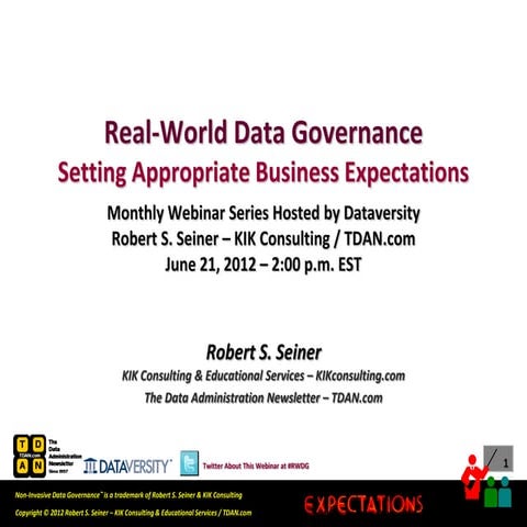 Real-World Data Governance: Setting Appropriate Business Expectations ...