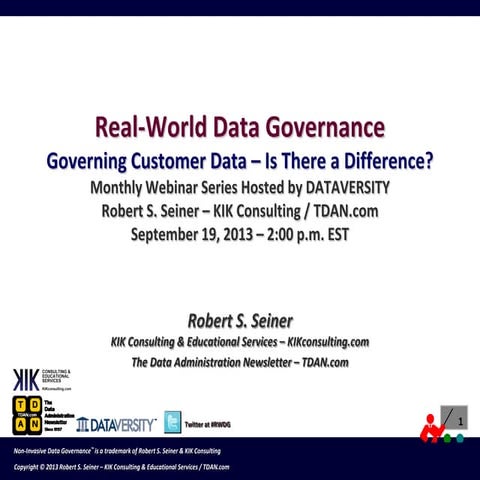 Real-World Data Governance: Governing Customer Data – Is There a ...