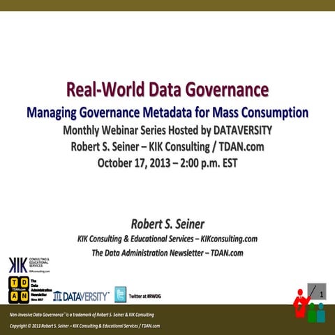 Real-World Data Governance: Managing Governance Metadata for Mass ...