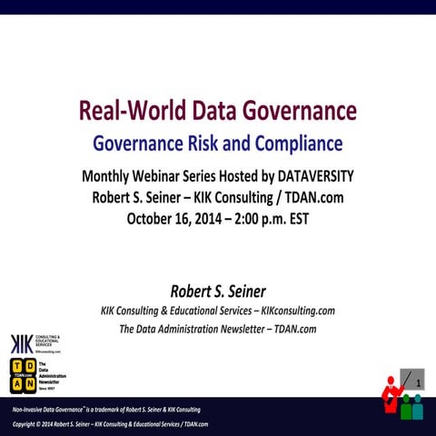 Real-World Data Governance: Governance Risk and Compliance | PDF