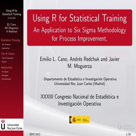 Using R for Statistical Training: An Application to Six Sigma ...