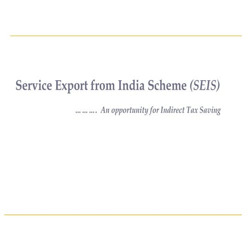 Served From India Scheme (Sfis) | PDF