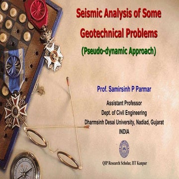 Seismic Analysis of Some Geotechnical Problems .ppt