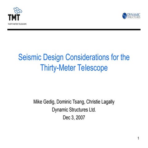 Seismic Design Considerations v2 Mike Gedig.ppt
