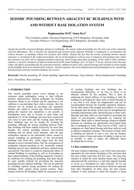 Seismic pounding of multistoreyed buildings | PDF