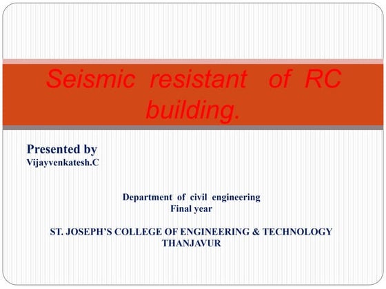 Earthquake Resistance Structures | PPT