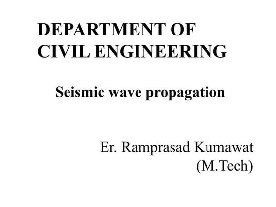 Seismic Waves Elshaima Ppt
