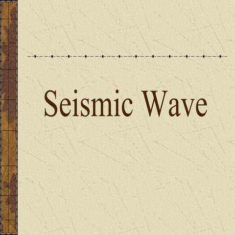 Seismic waves | PPT