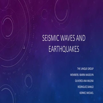 Seismic waves | PPTX