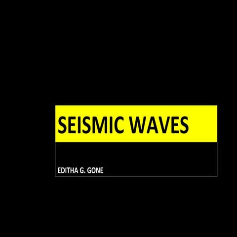 Seismic waves. | PPT