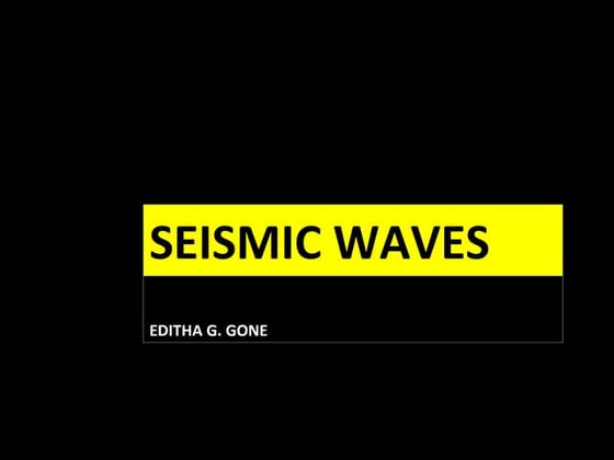 Sesimic waves | PPT