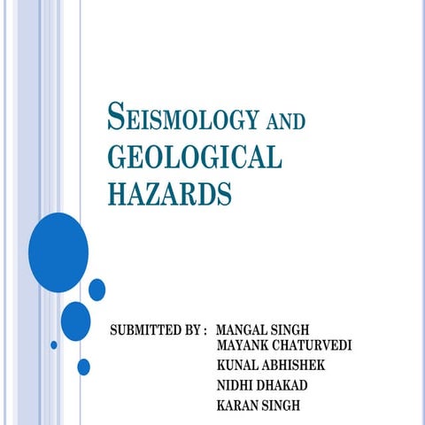 Seismology and geological hazards | PDF