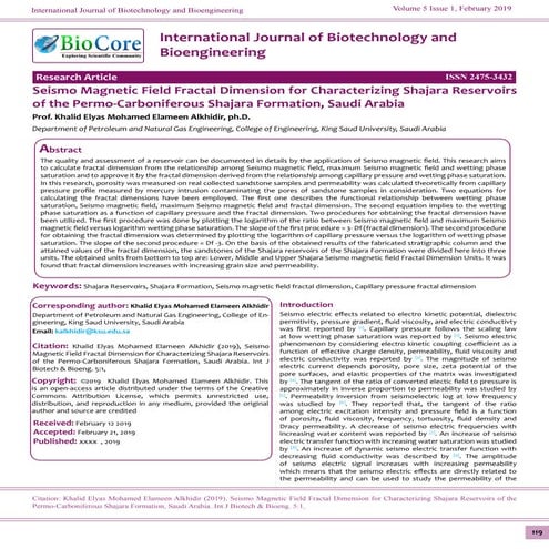 Seismo magnetic field fractal dimension for characterizing shajara ...