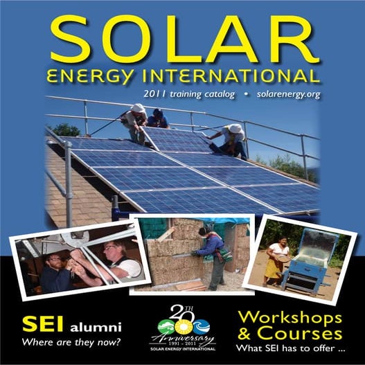 Solar Enrgy Training and Classes Catalog 2011 | PDF