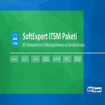 Softexpert ITSM Suite - Kurumsal Servis yönetimi | PDF