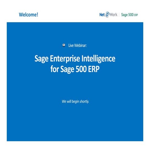 Sage Enterprise Intelligence for Sage 500 ERP | PPT