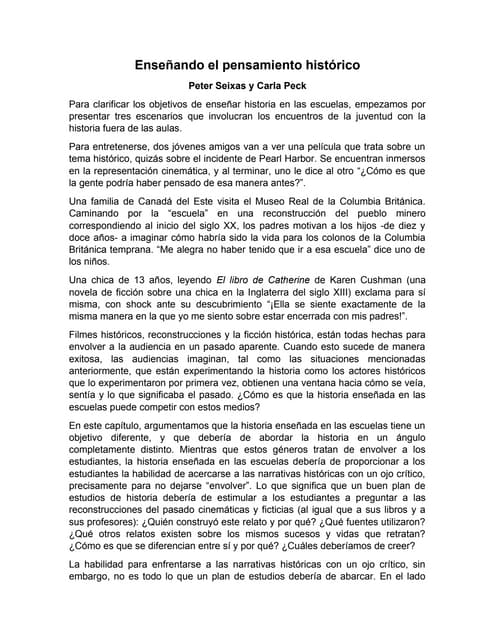 Pensar como un historiador | PDF | Factual | Genres