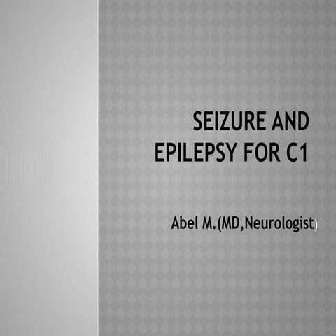 Ilae 2017 Revised classification of epilepsy | PPTX