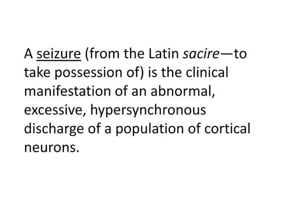 Review Epilepsy Seizure Disorder | PDF