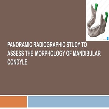 Panoramic radiographic study to assess the morphology of mandibular ...