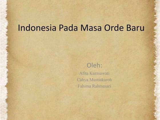 MASA REFORMASI DI INDONESIA (1998 - Sekarang) | PPTX