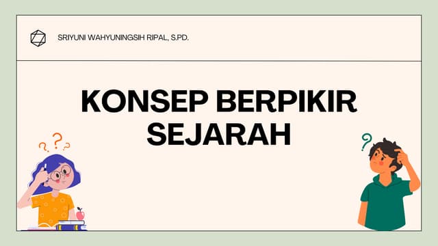 Konsep manusia, ruang dan waktu dalam sejarah | PDF