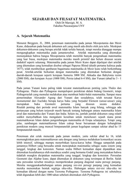 Sejarah perkembangan matematika | PPTX