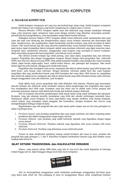 Perkembangan komputer | PDF