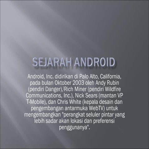 Sejarah android | PPT